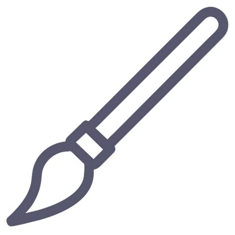 El Icono Del Pincel Vector Premium