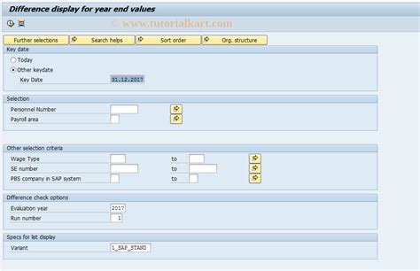 PC M CYECOMP SAP Tcode Comparison Of Two Year End Runs
