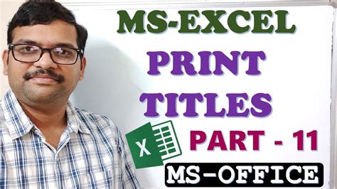 Print Titles In Excel Repeat Titles In Everypage In Excel Ms Excel