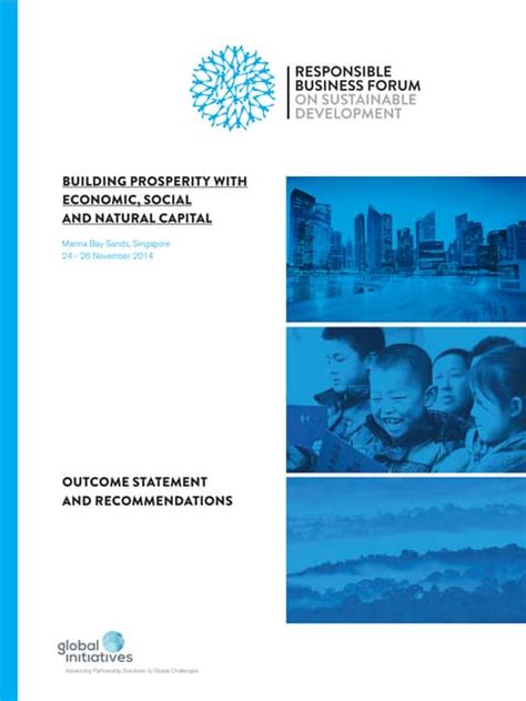 Outcome Statement And Recommendations Responsible Business Forum 2014 Pdf