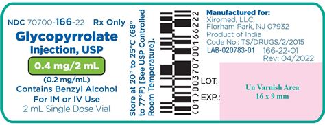 Glycopyrrolate Injection Fda Prescribing Information Side Effects And Uses