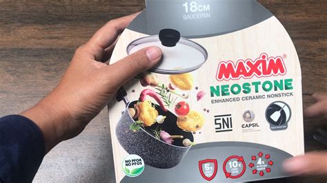 Review Dan Unboxing Panci Sauce Pan Maxim Neo Stone YouTube