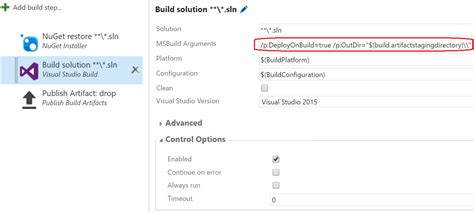 Msbuild How Do I Get The The Expected Output From A Tfs 2015 Build