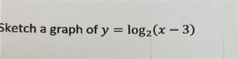 Solved Sketch A Graph Of Ylog2x 3