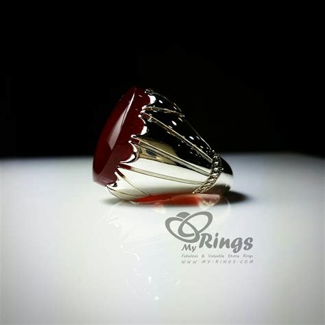 Red Yemeni Agate With Handmade Silver Ring Mr0001 Myrings Boutique