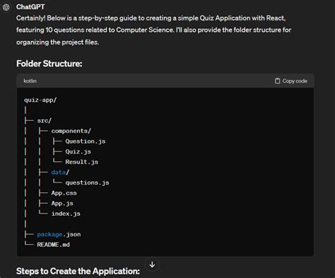 Quiz App In React Using Chatgpt Geeksforgeeks