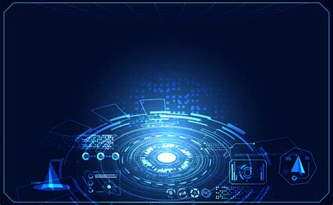 抽象技術 Ui 未來概念介面全息圖元素數位資料圖通信計算和圈子百分比科技未來設計背景的生命力創新向量圖形及更多人工智能圖片 人工智能