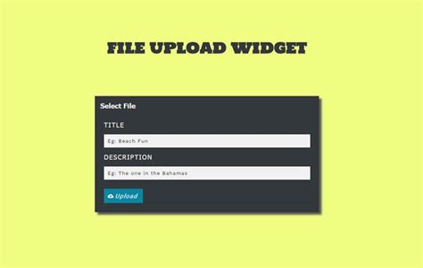 Free Responsive File Upload Templates DesignersLib