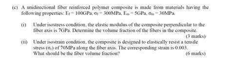 Solved C A Unidirectional Fiber Reinforced Polymer