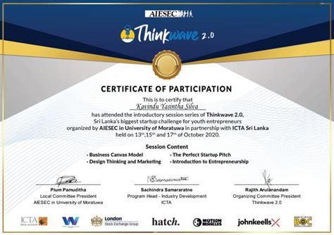 s kavindu yasintha silva on linkedin thinkwave umo hackathon aiesec