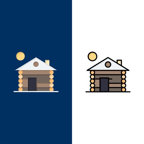 Hotel Building Service Home Icons Flat And Line Filled Icon Set Vector Blue Background 14544310