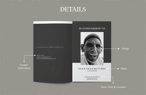 Obituary Layout Example Template In Word Illustrator Psd Download