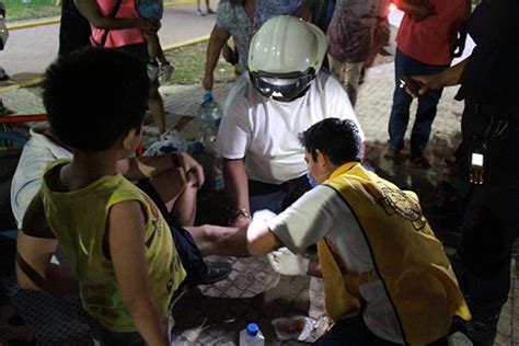 Hombre Herido En El Parque Central