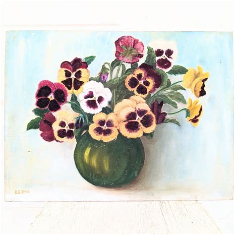 Pansy Painting Etsy