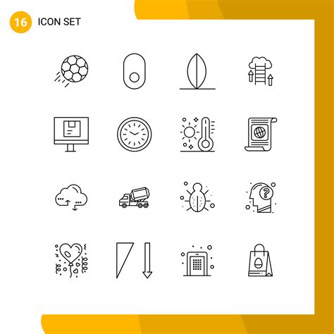 Set Of 16 Vector Outlines On Grid For Delivery Server Sport Data
