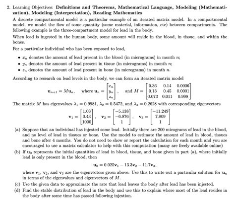 Solved 2 Learning Objectives Definitions And Theorems