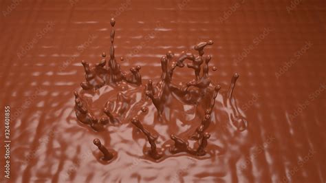 Chocolate Or Cocoa Splash Abstract Background Realistic Product Rendering Is A Convenient Way