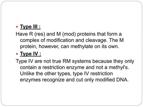 Restriction Modification Enzymes Pptx