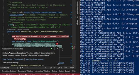 Validatortryvalidateobject On Jobject Throws Systemargumentexception