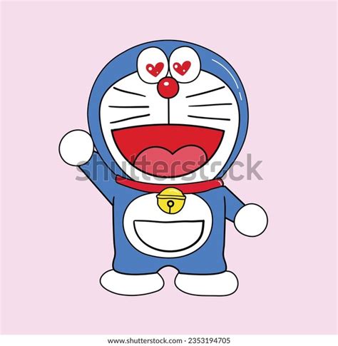 Doraemon Happy Face Vector Illustration Stock Vector Royalty Free