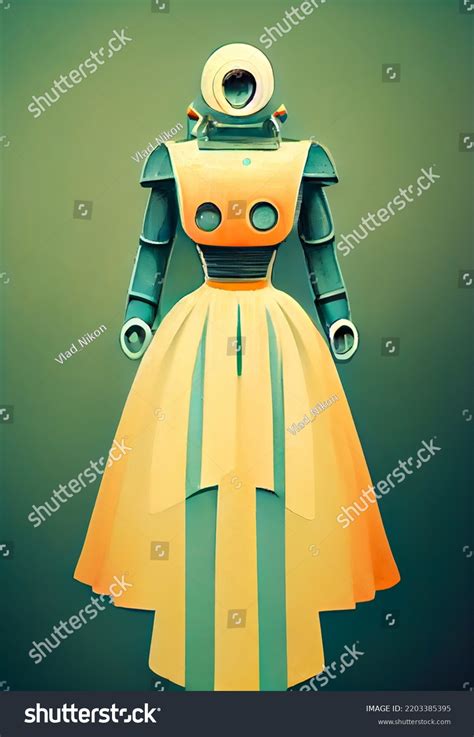 무서운 로봇 여인 안드로이드 올드 메탈 메커니즘 스톡 일러스트 2203385395 Shutterstock