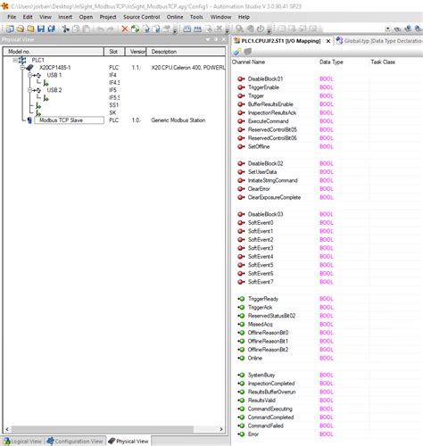 Datamanin Sight Modbus Tcp Communication Between Bandr Plc And Dataman Readers Or In Sight