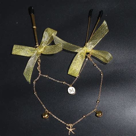 Female Breast Massage Starfish Sex Chain Sm Bondage Bow Nipple Letters