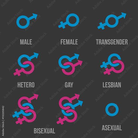Sexual Orientation Vector Icons Stock Vector Adobe Stock