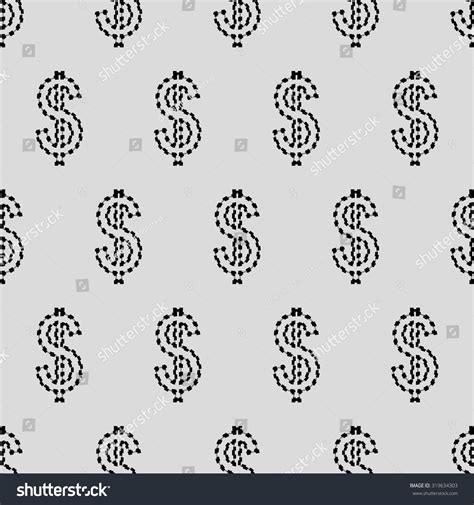 Vector Illustration Dollar Sign Seamless Pattern Stock Vector Royalty