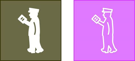 Guard Checking Passport Icon 42727527 Vector Art At Vecteezy