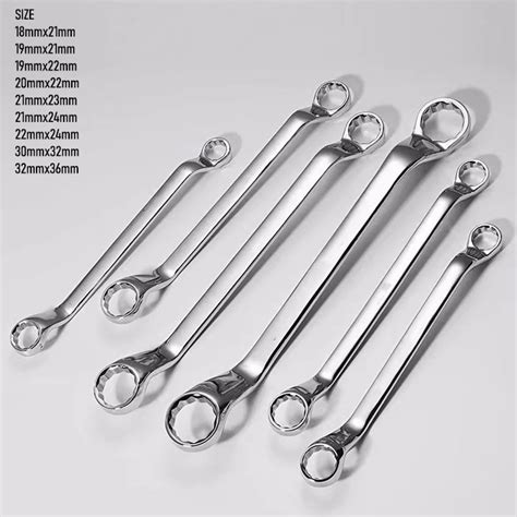 Stainless Steel Spanar Double Offset Ring Spanner Wrench Square Bolt Nuts Closed End Stainless