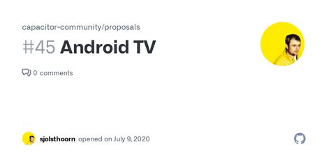 Android TV Issue 45 Capacitor Community Proposals GitHub