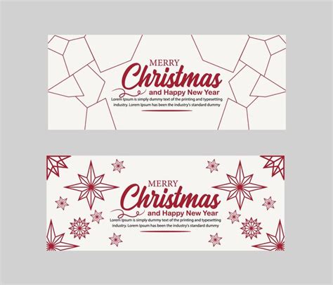 Premium Vector Merry Christmas Banner Set And Happy New Year Banner