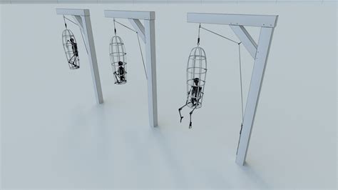 Pirate Gibbet Gibbeting Hanging Chains Execution Device Pub 3d Model