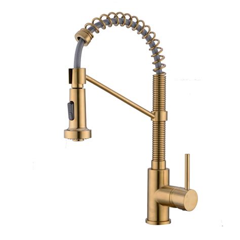 Buy Trustmi Single Handle Brushed Gold Pull Out Kitchen Faucetsingle