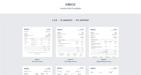 Best HTML Invoice Templates In Free HTML Designs