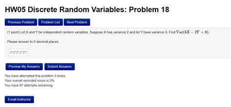Solved Hw05 Discrete Random Variables Problem 18 Previous