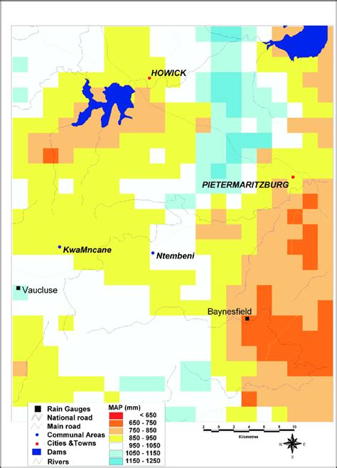 6 The Spatial Distribution Of Mean Annual Precipitation Across The