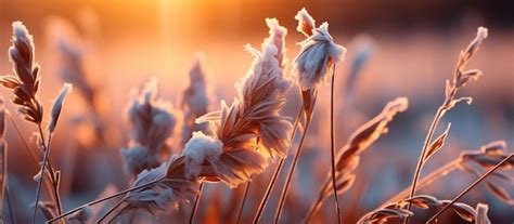 Premium Ai Image Close Up Of Reed Grass In The Field At Sunset Nature