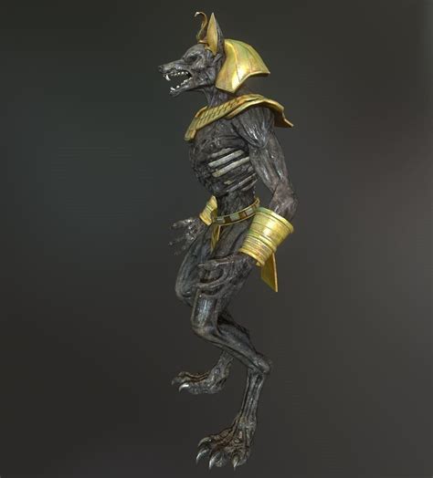 3d Model Anubis Model Vr Ar Low Poly Obj Ma Mb Tga
