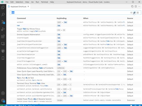 Sorting Keyboard Shortcuts By Precedence Should Indicate Sorting Direction Ascdesc · Issue