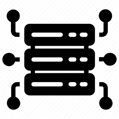Data Center Database Server Hosting Center Server Web Hosting Icon