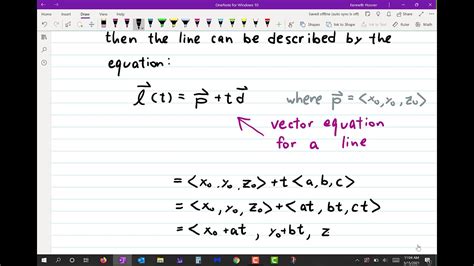 Multivariate Calculus Lecture 15 Lines Youtube