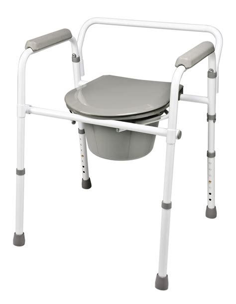 GF 3 In 1 Steel Folding Commode
