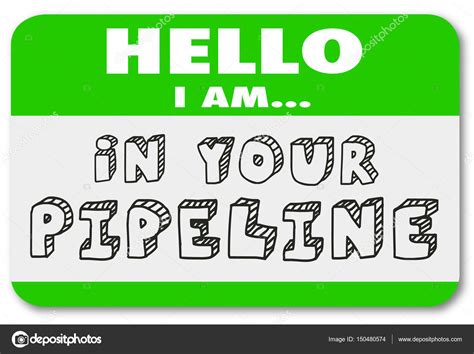 In Your Pipeline Name Tag Stock Photo Iqoncept