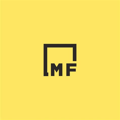 MF Initial Monogram Logo With Square Style Design 14956894 Vector Art