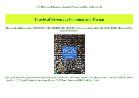 Ppt Pdf Download Practical Research Planning And Design Ebook Pdf Powerpoint Presentation
