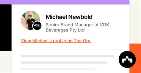 Michael Newbold Senior Brand Manager At Vok Beverages Pty Ltd The Org