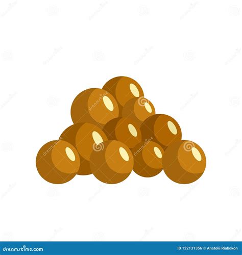 Mustard Seed Icon Flat Style Stock Vector Illustration Of Aromatic