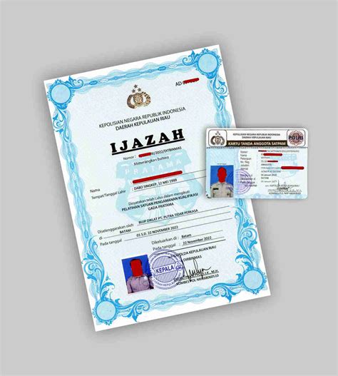 Contoh Sertifikat Satpam Ijazah Satpam Letak Nomor Ijazah Gada Sexiz